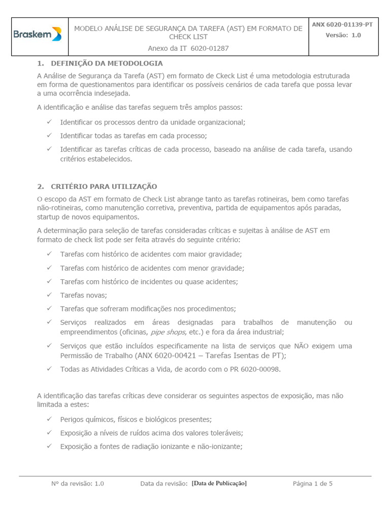 ANX 6020-01139-PT_Modelo de Análise Da Segurança Da Tarefa (AST) Em ...