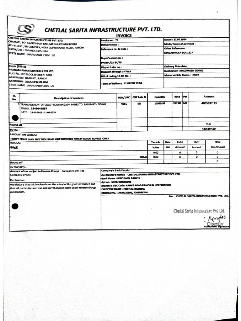 Cs Invoice | PDF
