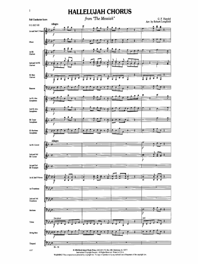 Hallelujah Chorus Full Orchestra | PDF