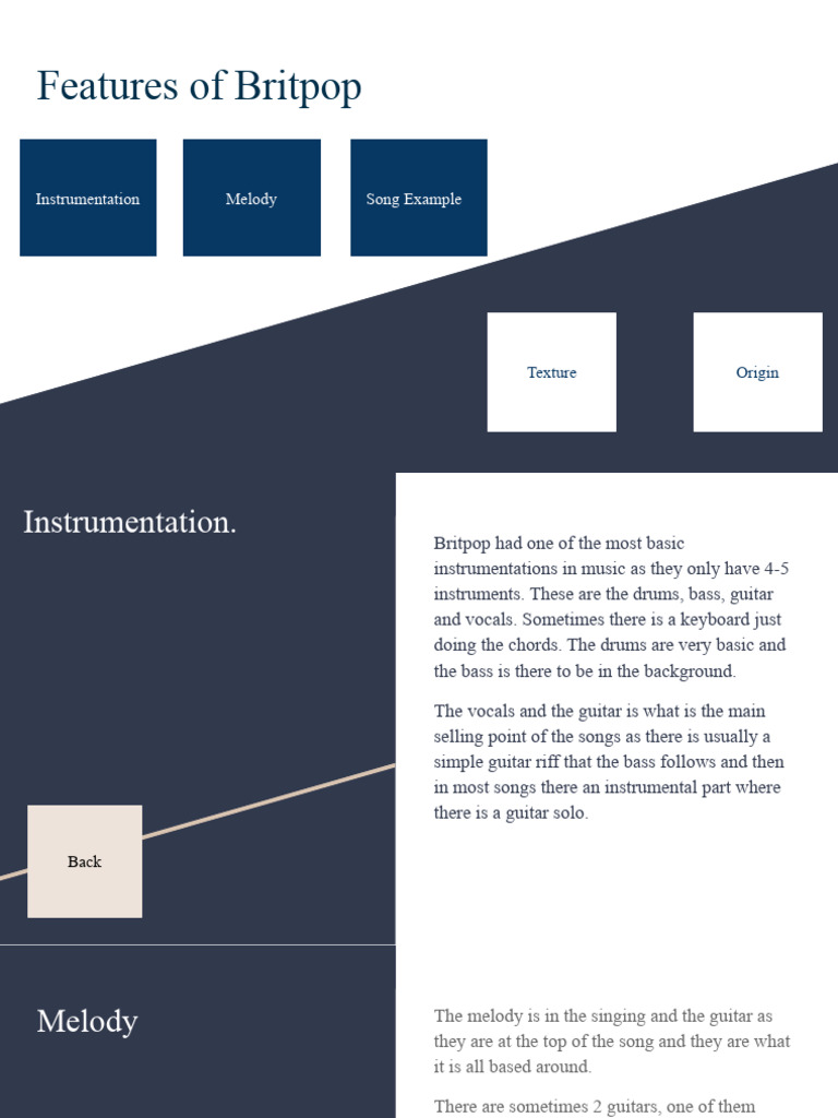 Key Features of Britpop Music | PDF | Singing | Songs