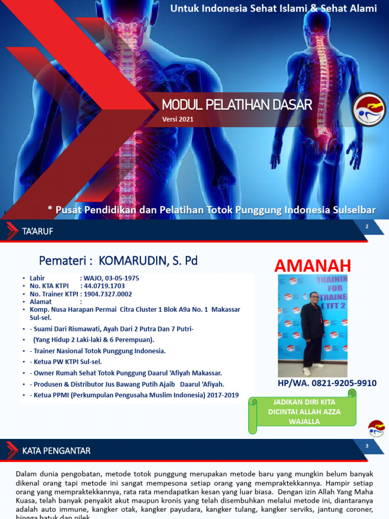 Modul Dasar Totok Punggung | PDF