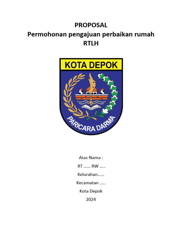 Contoh Proposal RTLH | PDF | Griya & Taman | Sains & Matematika
