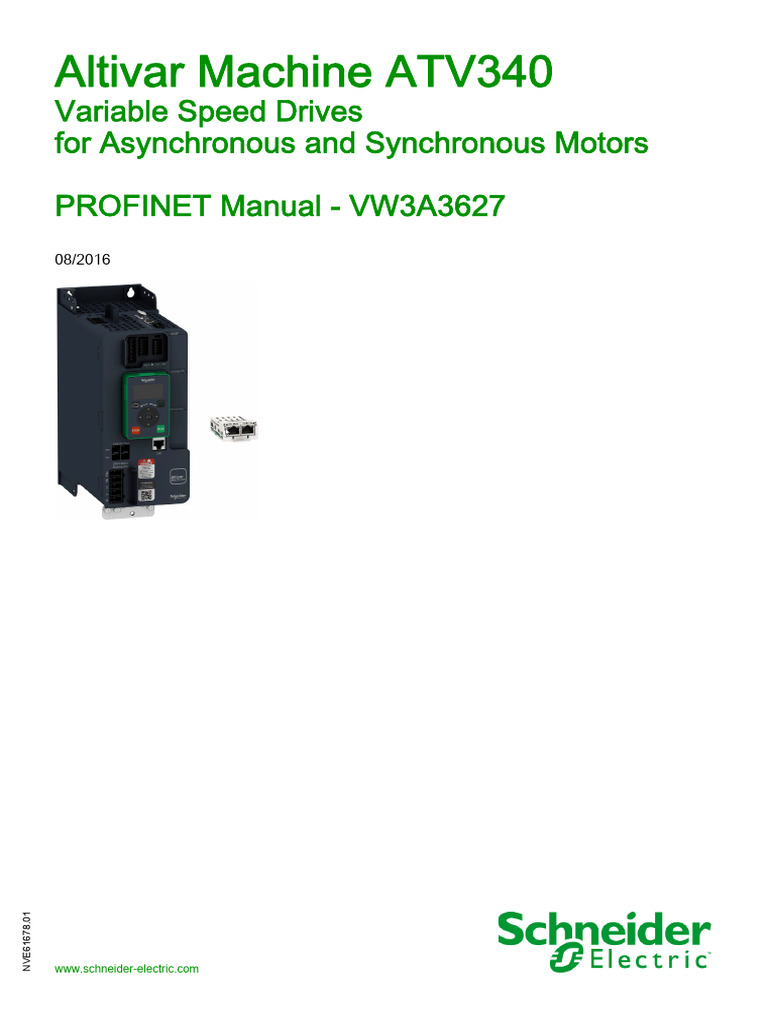 Atv340 Profinet Manual en Nve61678 01 | PDF | Voltage | Direct Current