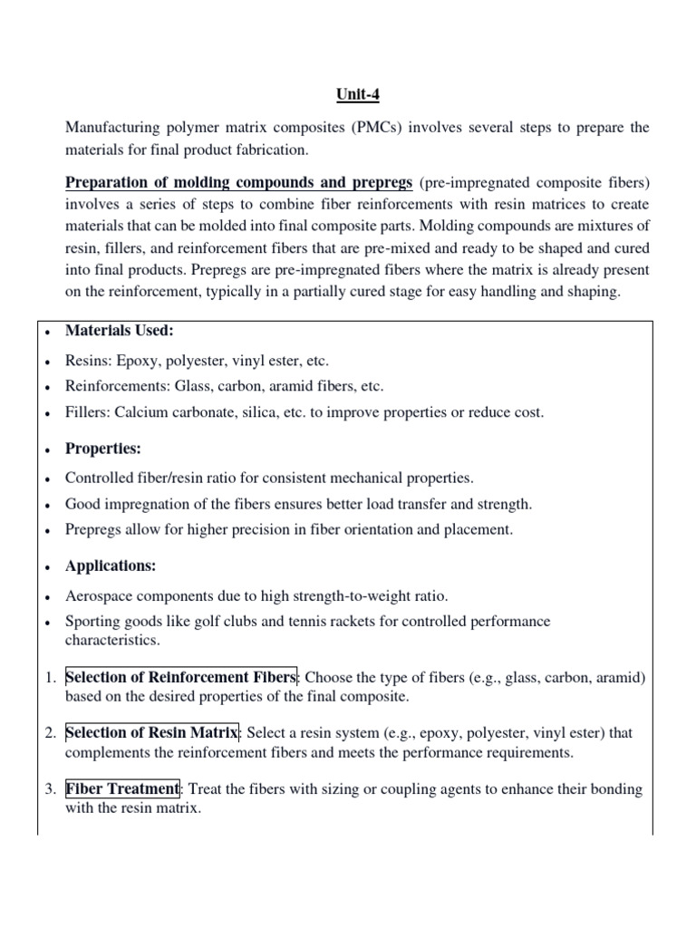 Composite Materials Unit-4 | PDF | Composite Material | Epoxy