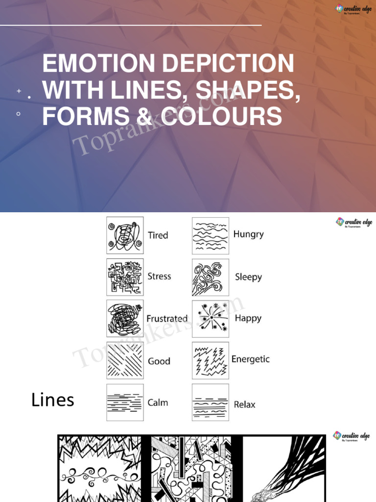 Emotion Depiction With Help of Lines, Shapes, Forms | PDF | Blue | Green