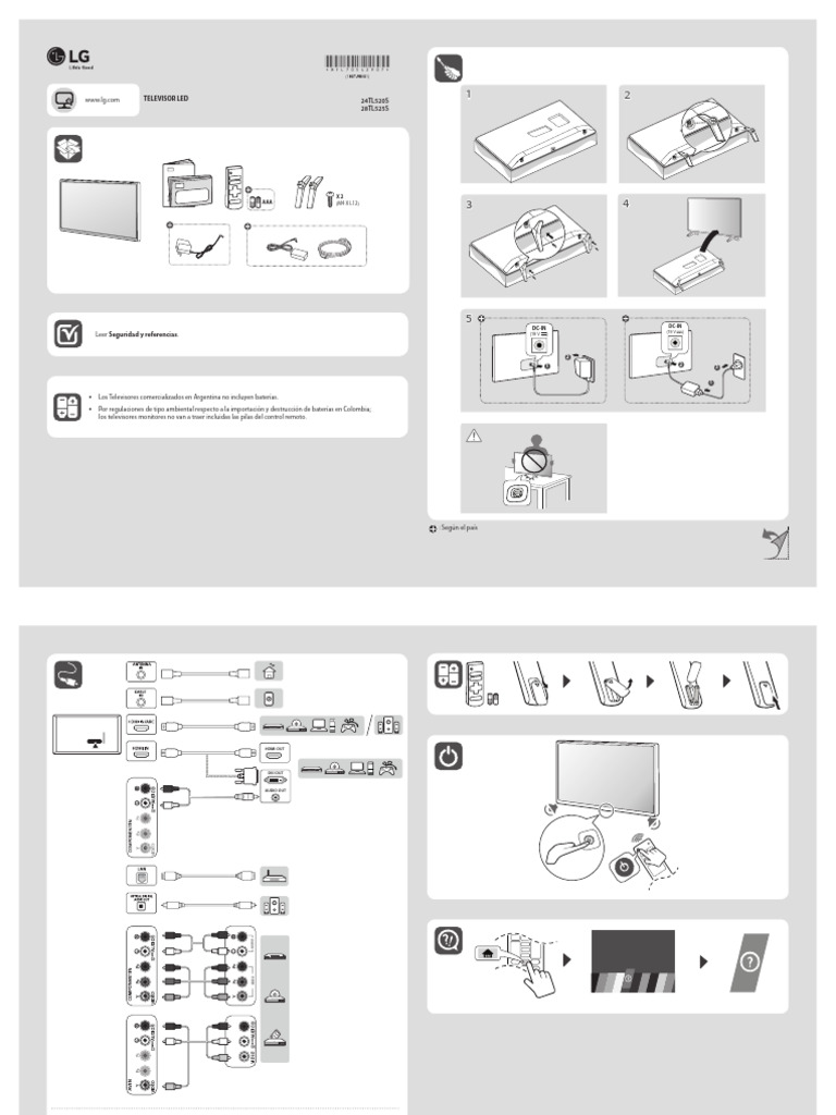 24TL520S-PS 2907 Rev01-7809 Rev02 | PDF | Enchufes y tomas de corriente alterna | Hdmi