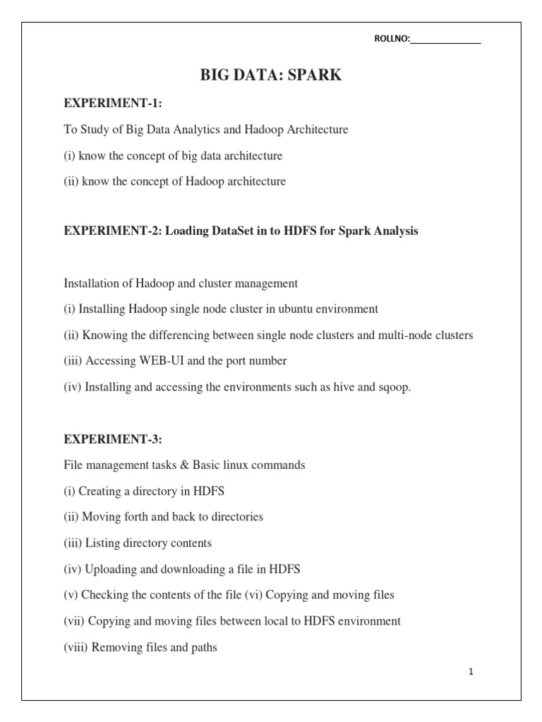 Big_Data Lab Manual | PDF | Map Reduce | Apache Hadoop