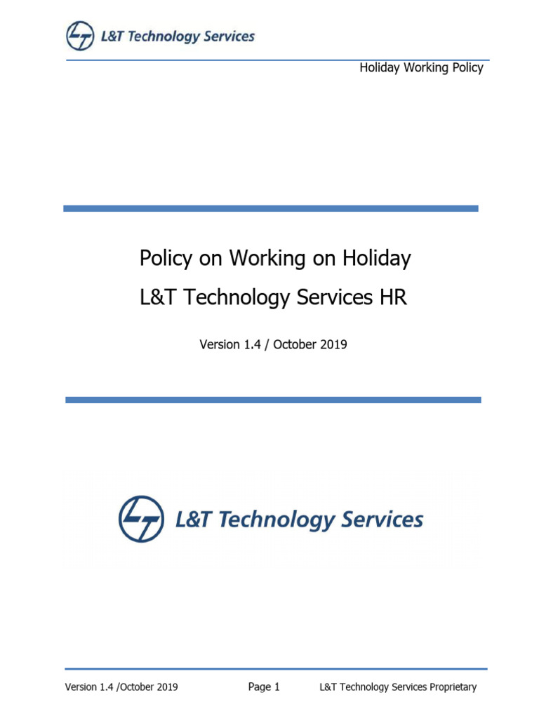 Holiday Working Policy Overview | PDF | Payroll | Damages