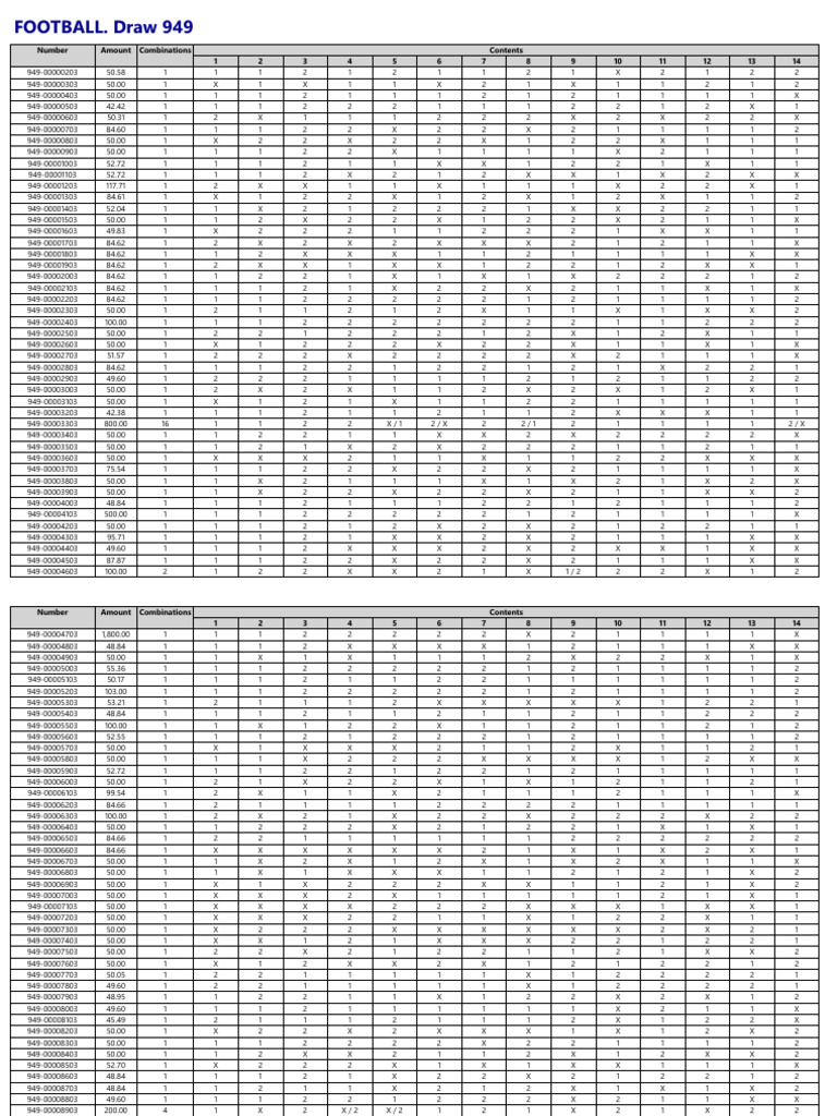 Football Draw 949 | PDF | Teaching Methods & Materials