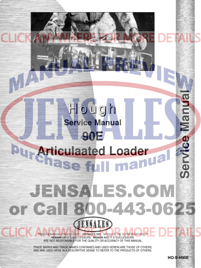 Hough H 90e Pay Loader Service Manual | PDF | Manual Transmission | Axle