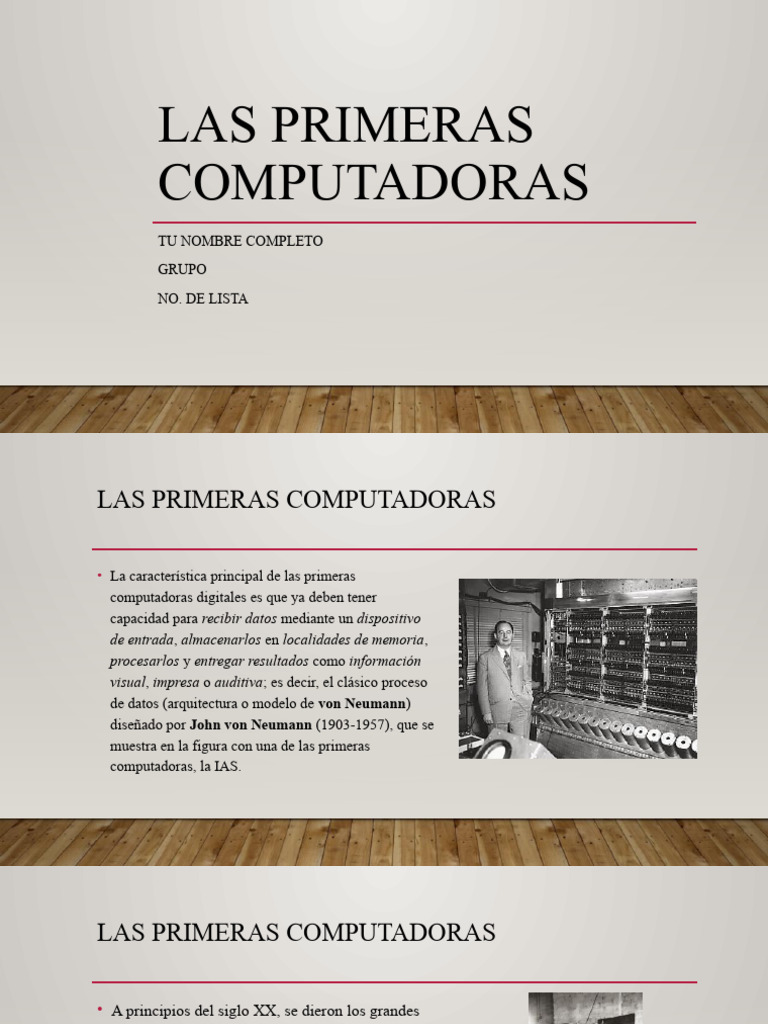Las Primeras Computadoras | PDF | Informática | Ciencias de la Computación