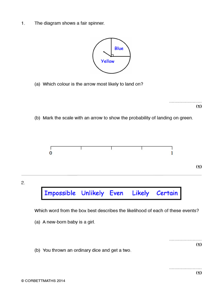 Probability G7 Pdf Dice