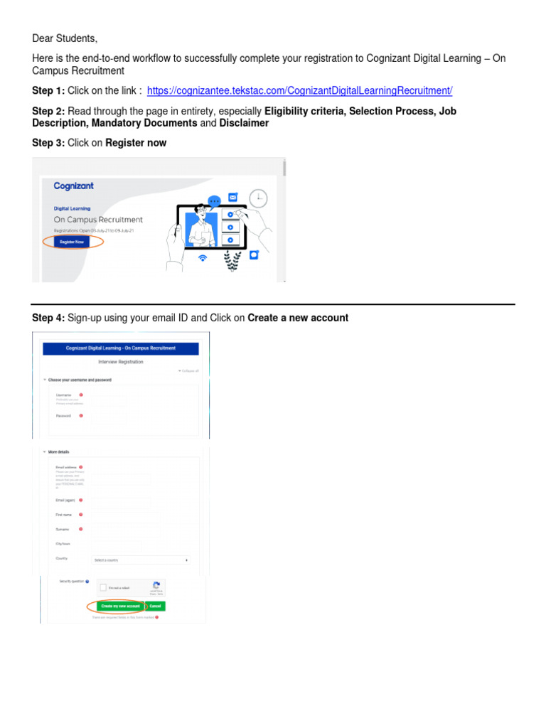 Cognizant Digital Learning_Registration Process | PDF | Résumé | Cybercrime