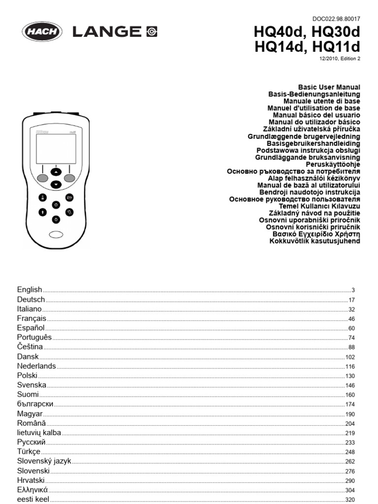 Manual Basico HQ40d | PDF | Usb | Calibration