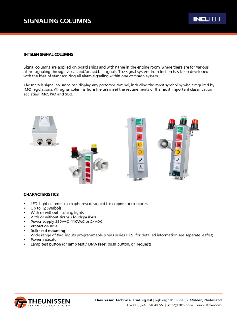 TTTBV - Inelteh Signaalkolommen - en | PDF | Flashlight | Power Supply