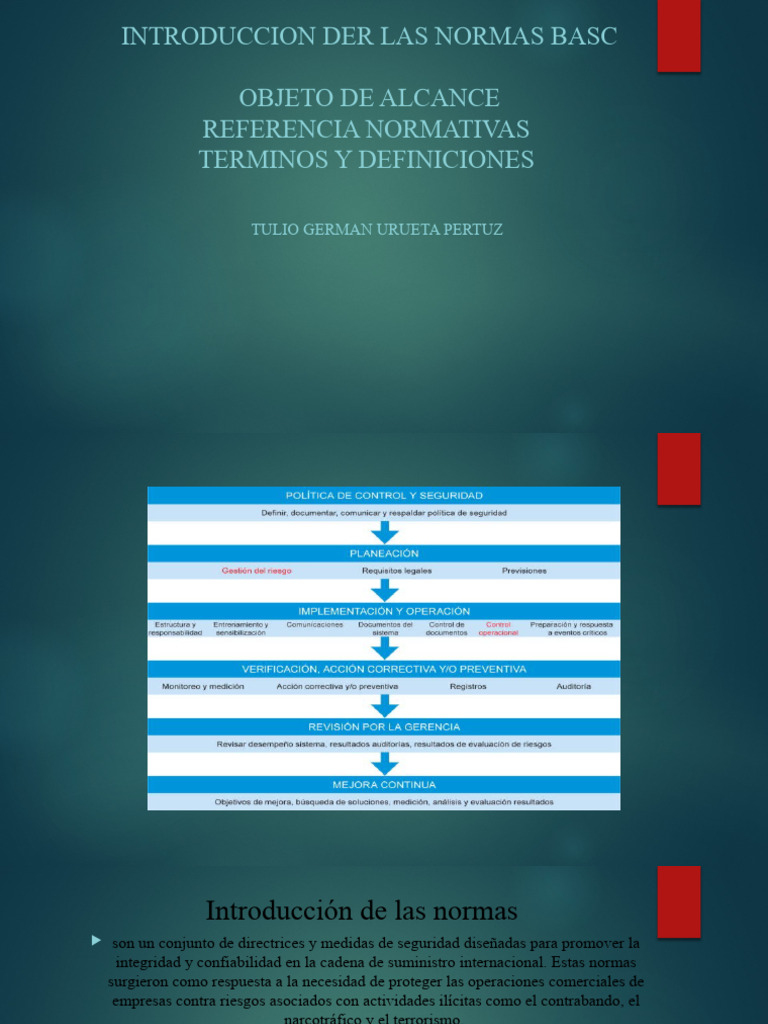 Ntroduccion Der Las Normas Basc | PDF | Valores | aduana