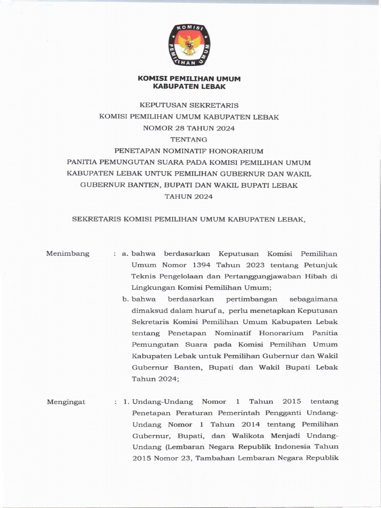 Sks 2024 28 Honorarium Pps | PDF