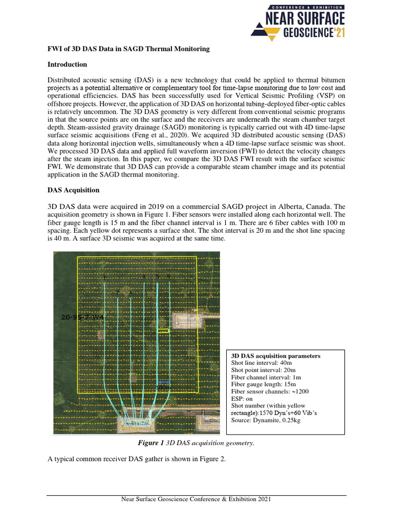 FWI of 3D DAS Data in SAGD Thermal Monit | PDF | Applied And ...