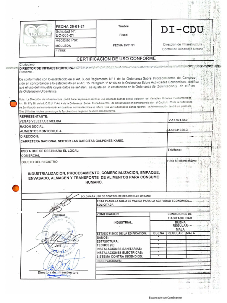 Certificación de Uso Conforme Kontodo | PDF