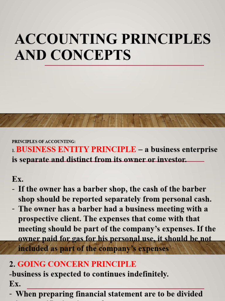 Accounting Principles and Concepts | PDF | Accounting | Economies