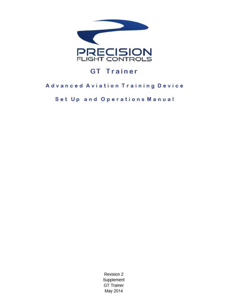 GT Trainer AATD Setup Manual | PDF | Aviation | Aircraft