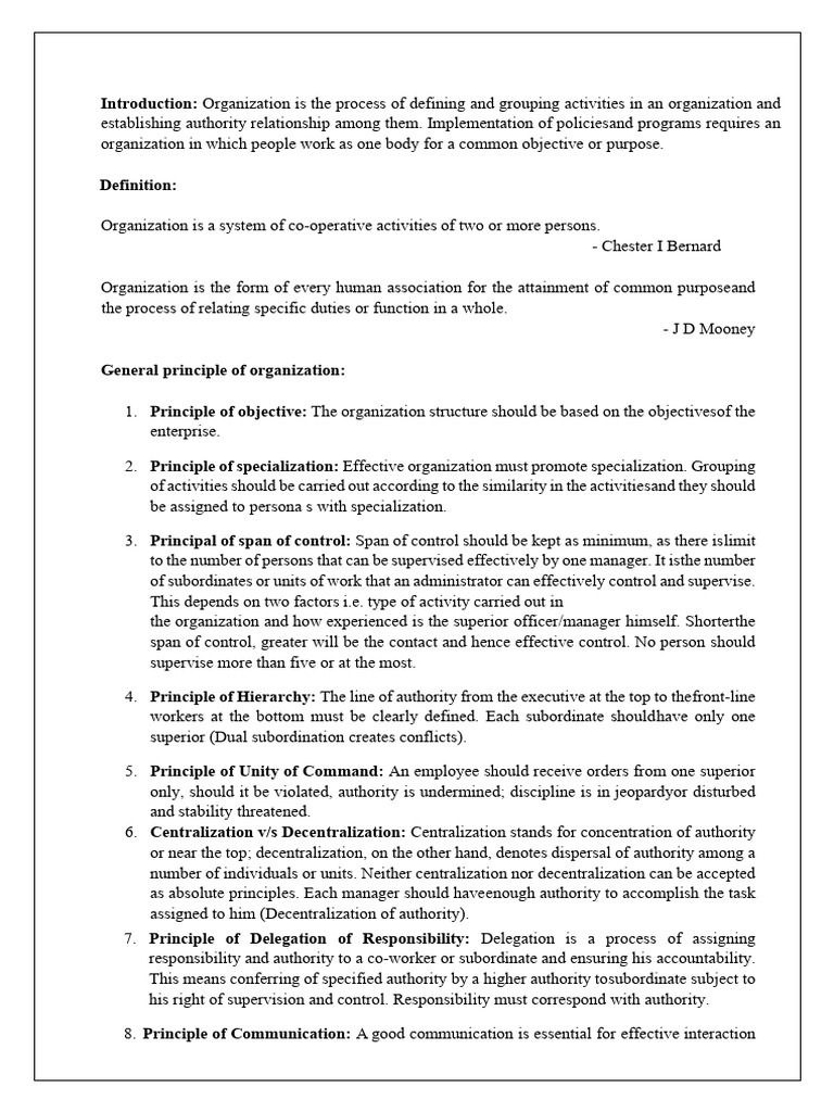 Principles of Organizational Structure | PDF | Hierarchy | Business