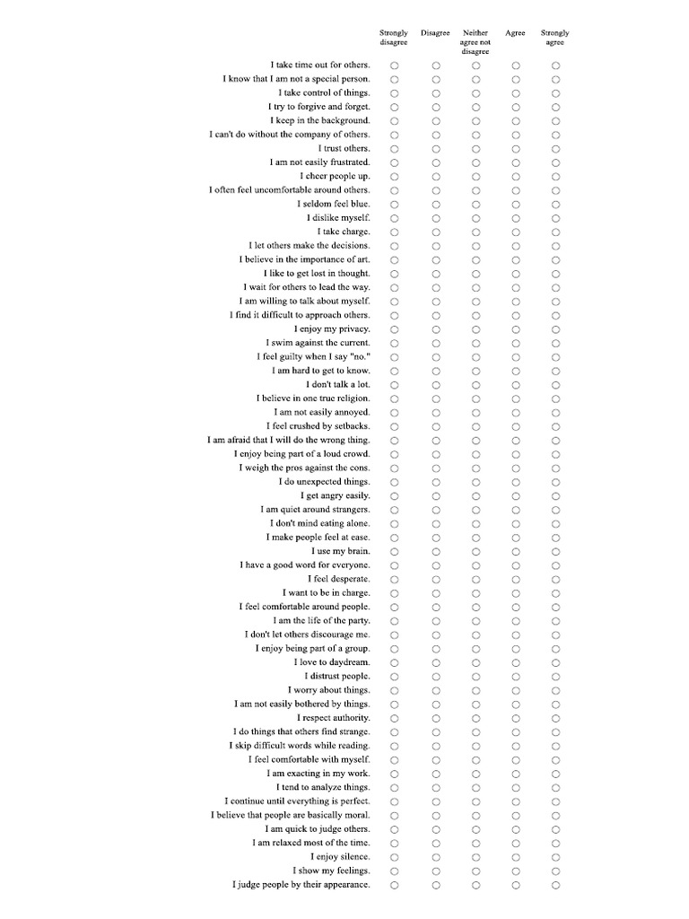 Cattell - S 16 Personality Factors Test | PDF