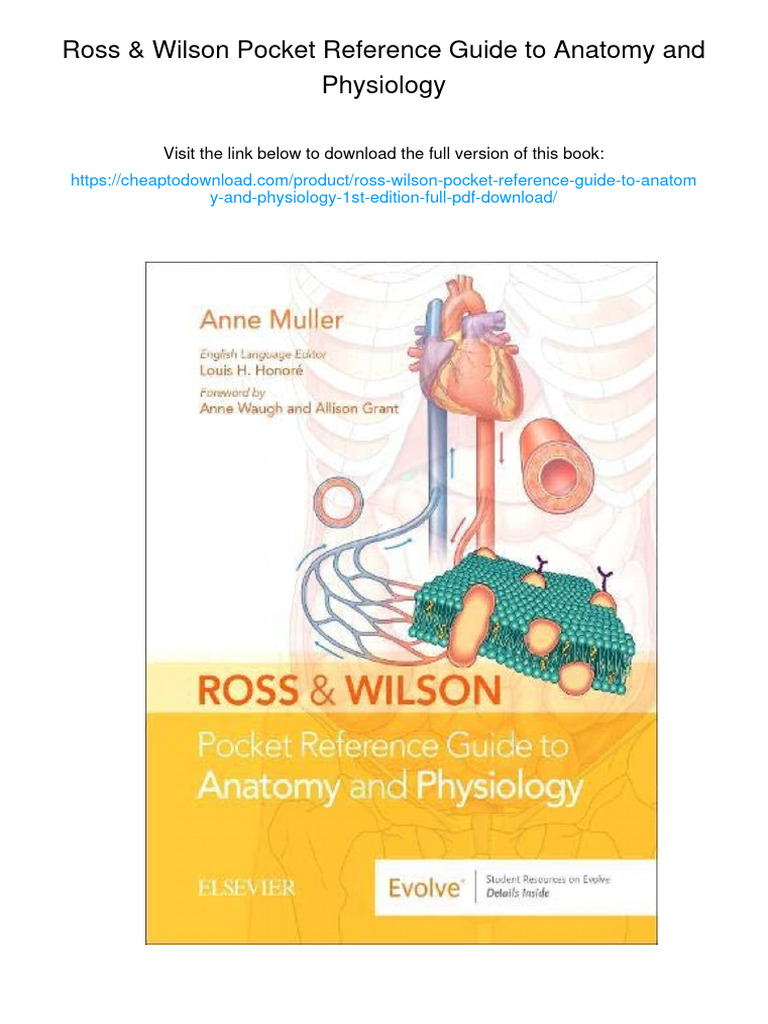 Ross & Wilson Pocket Reference Guide To Anatomy and Physiology. ISBN ...