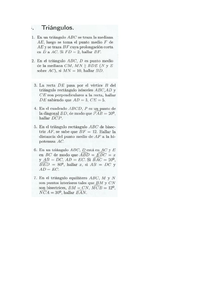 Ejercicios Triángulos Pdf