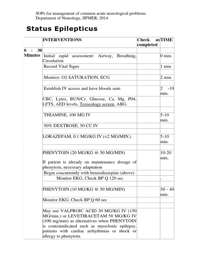 Status Epilepticus Management Protocol-Revised | PDF | Midazolam ...