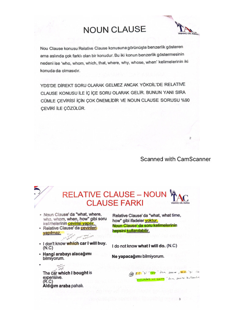Noun Clause | PDF