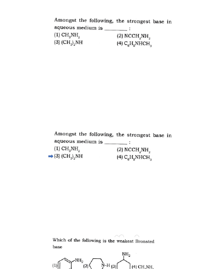 Amines Gold Questions | PDF
