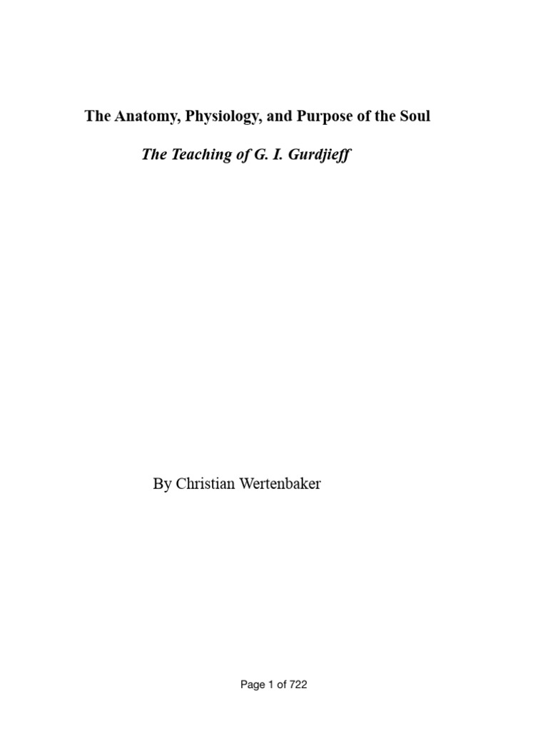 Anatomy and Purpose of the Soul | PDF