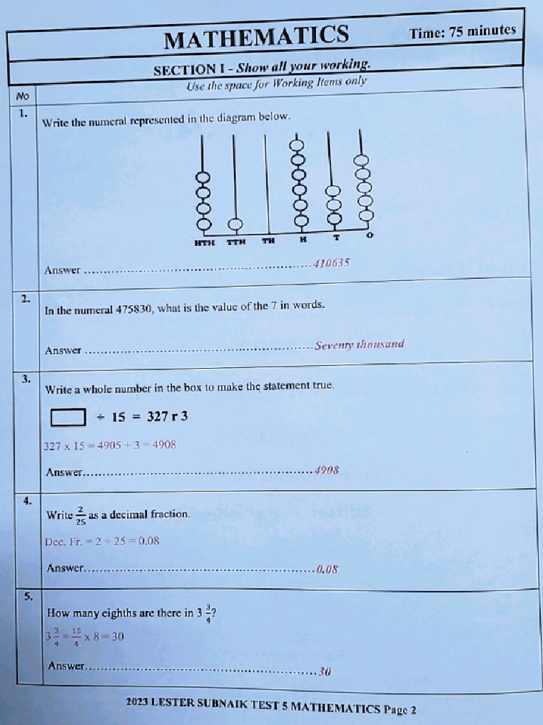Subnaik Test 5 | PDF