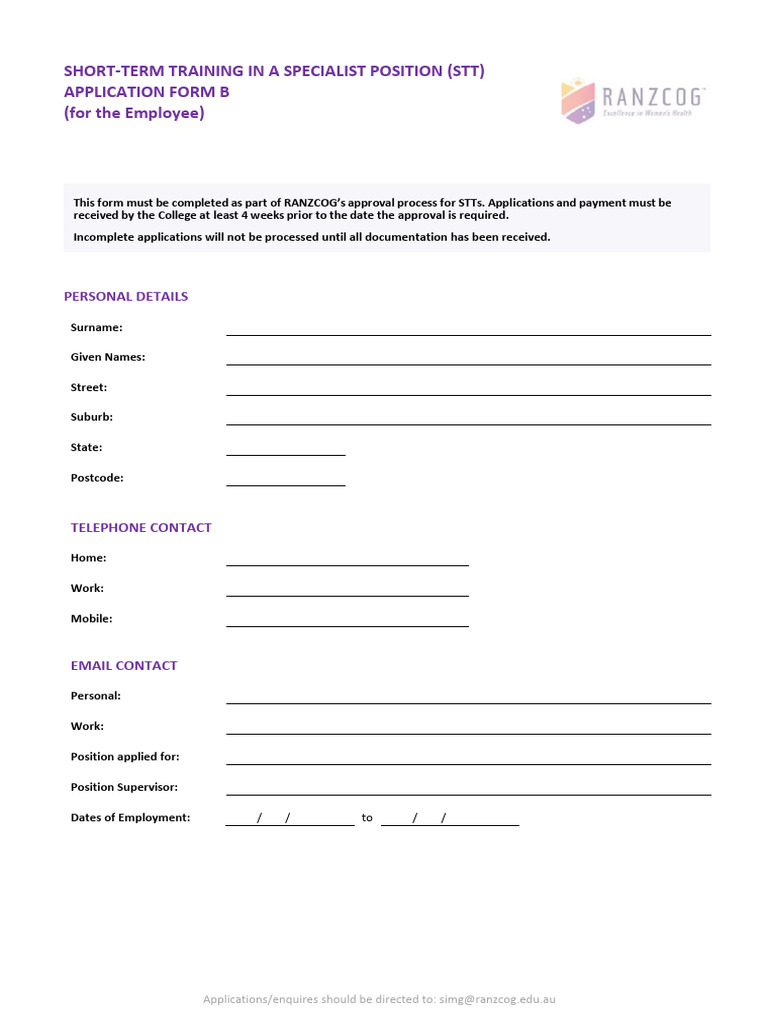 Specialist International Medical Graduate SIMG Short Term Training STT ...