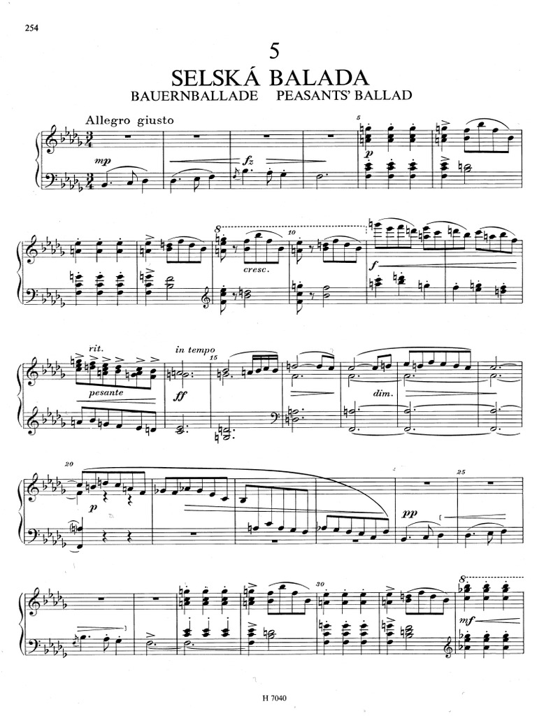 A. Dvorák Peasant Ballad | PDF