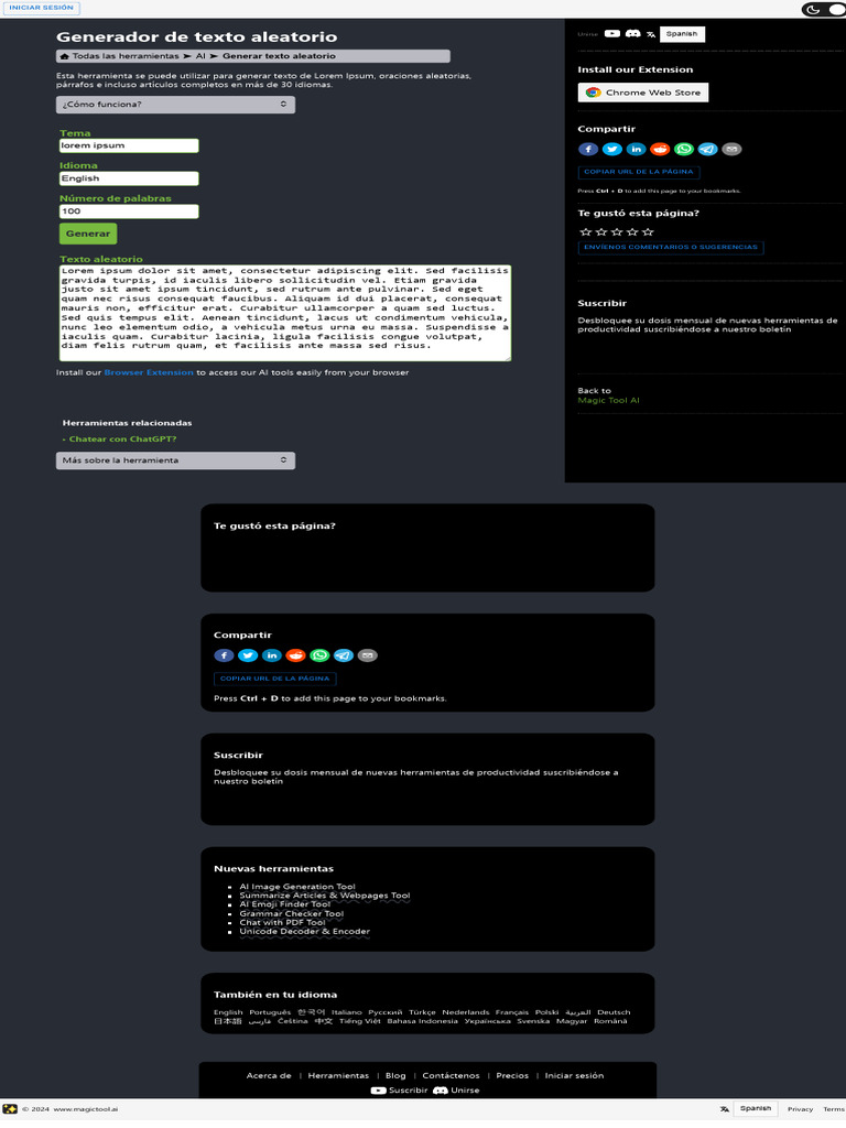 Generador de Texto Aleatorio | PDF