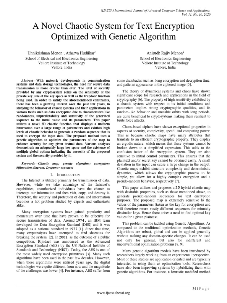 An Analysis On Fundamentals Of Information Technology Pdf Chaos Theory Cryptography