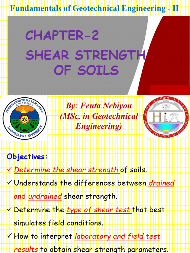 Chapter 2 Shear Strength of Soils | PDF | Strength Of Materials | Soil ...