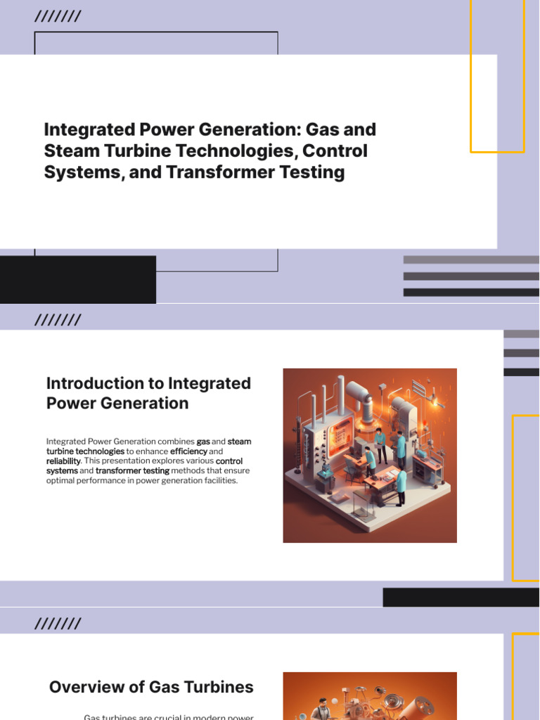 Slidesgo Integrated Power Generation Gas and Steam Turbine Technologies Control Systems and ...