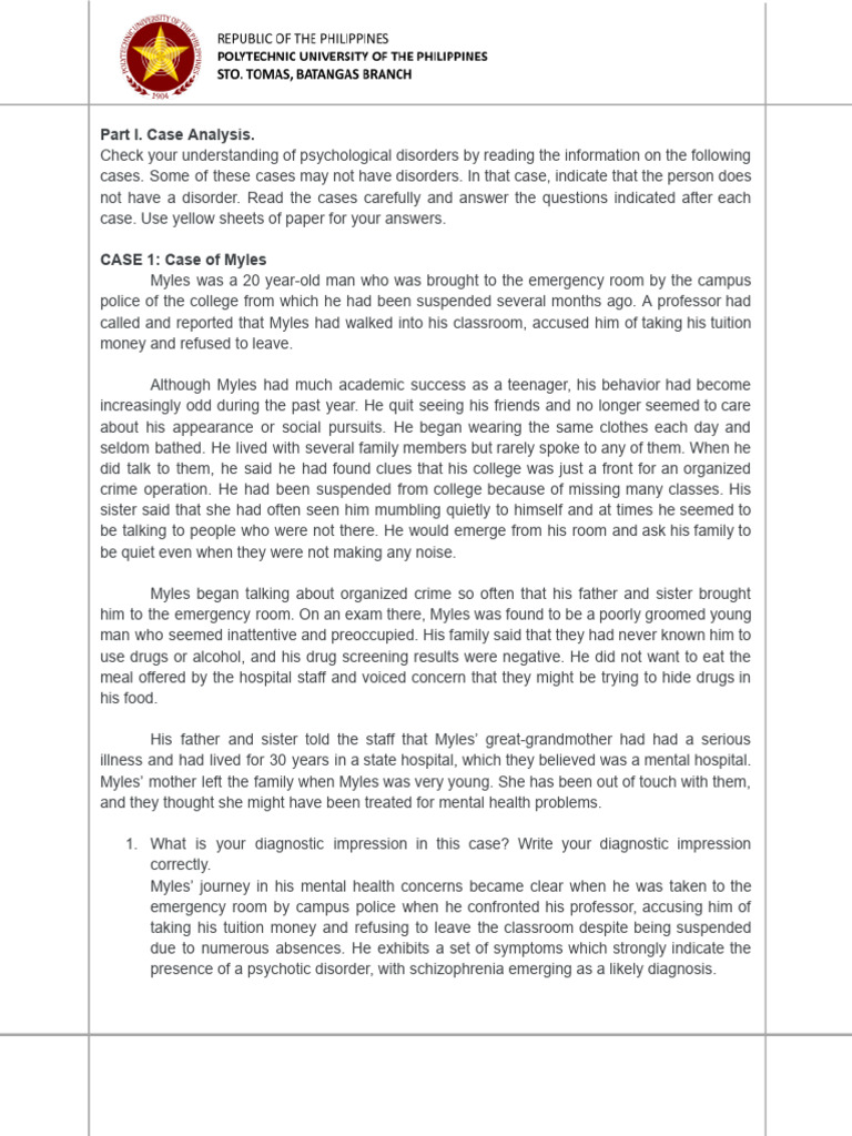 Abpsych Case Study | PDF | Mania | Bipolar Disorder