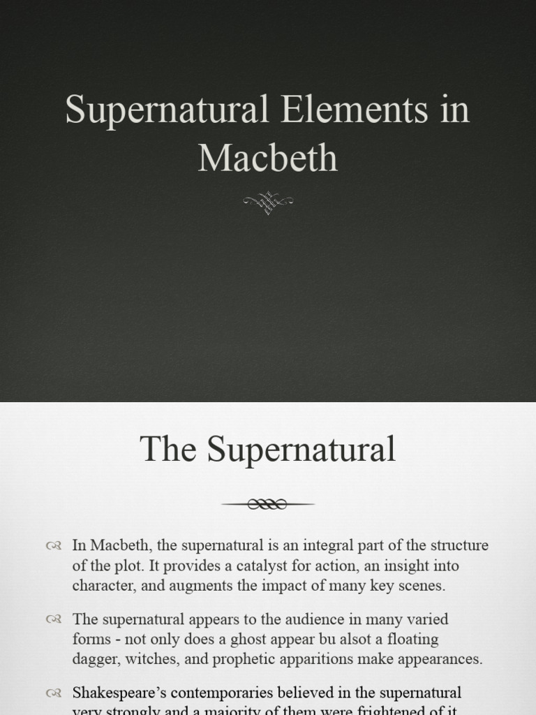 Supernatural Elementsinmacbethedit | PDF | Macbeth