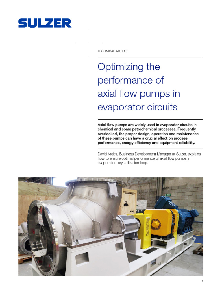 Optimizing The Performance of Axial Flow Pumps in Evaporator Circuits A10309 | PDF | Pump ...