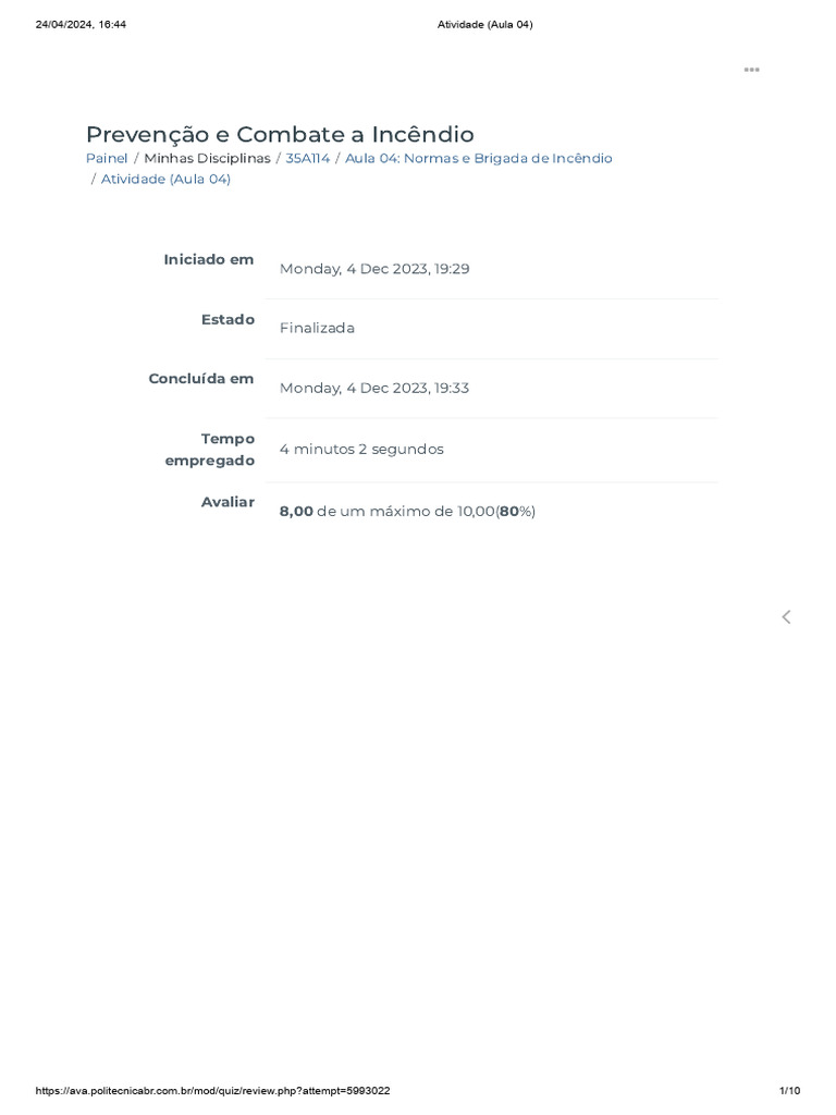 Atividade (Aula 04) | PDF