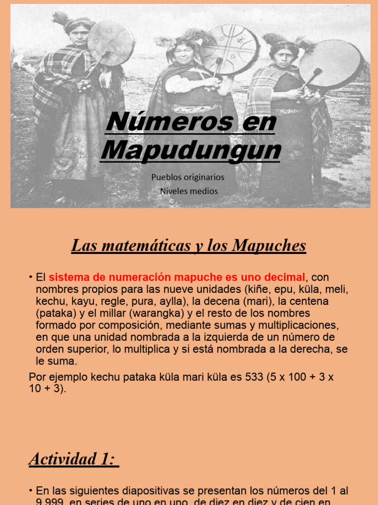 Números en Mapudungun y matematica | PDF