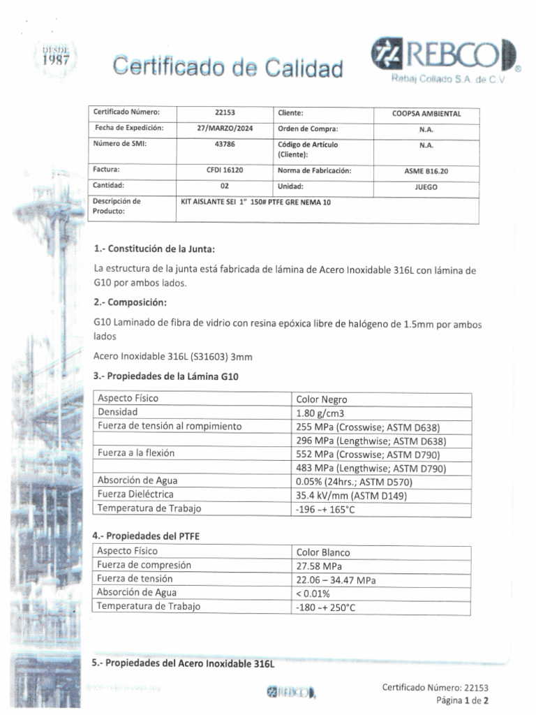 Kits Aislamiento Rebco | PDF