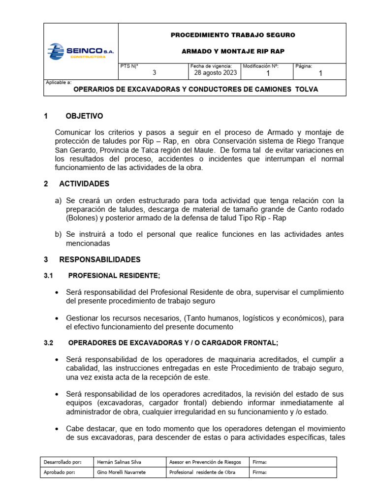 PTS Armado y Montaje de Rip Rap | PDF | Protector solar