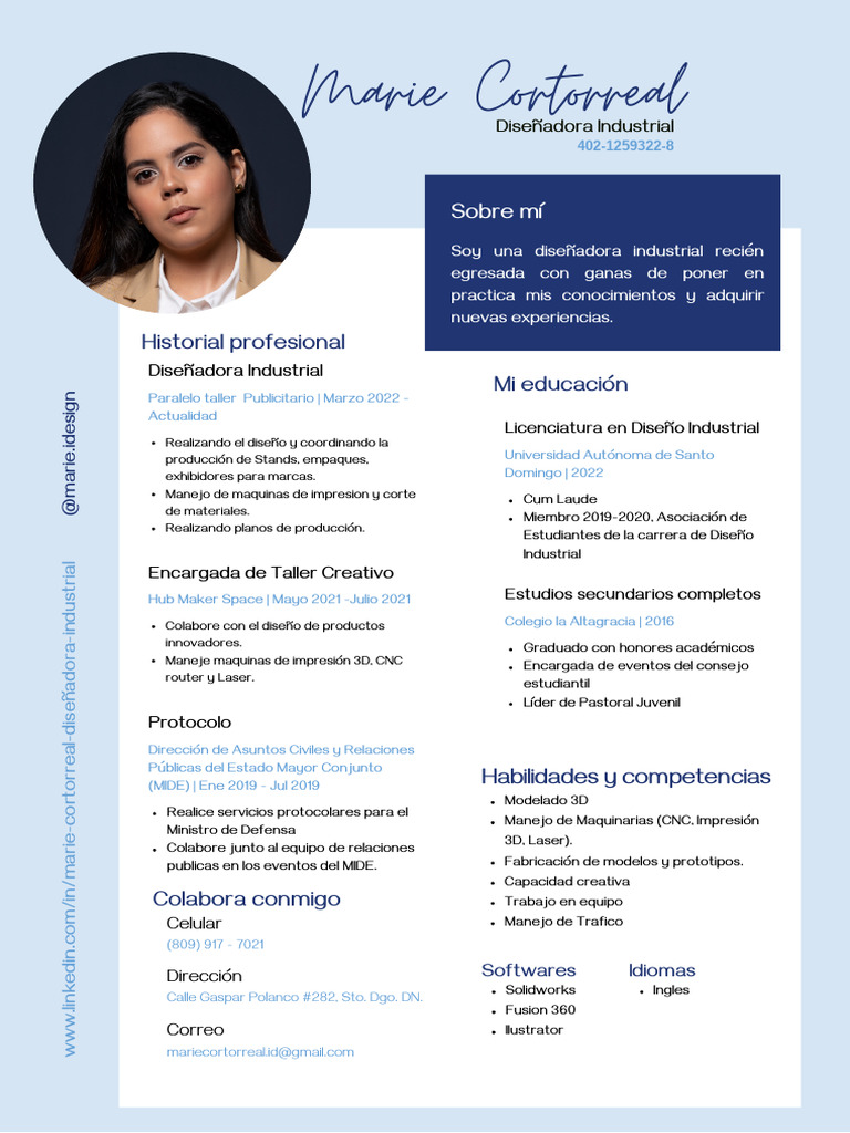 CV - Marie Cortorreal - 2022 | PDF | Ingeniería | Diseño