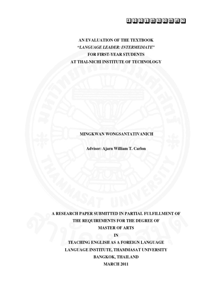 Title Appendices | PDF | English As A Second Or Foreign Language ...