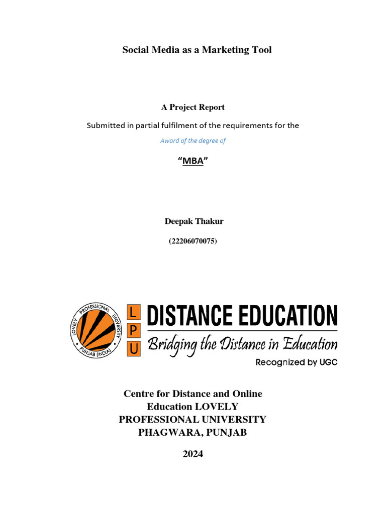 Social Media As A Marketing Tool - by Deepak | PDF | Popular Culture ...